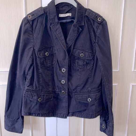 LOFT | Jackets & Coats | Loft Cargo Jacket Navy Blue | Poshmark